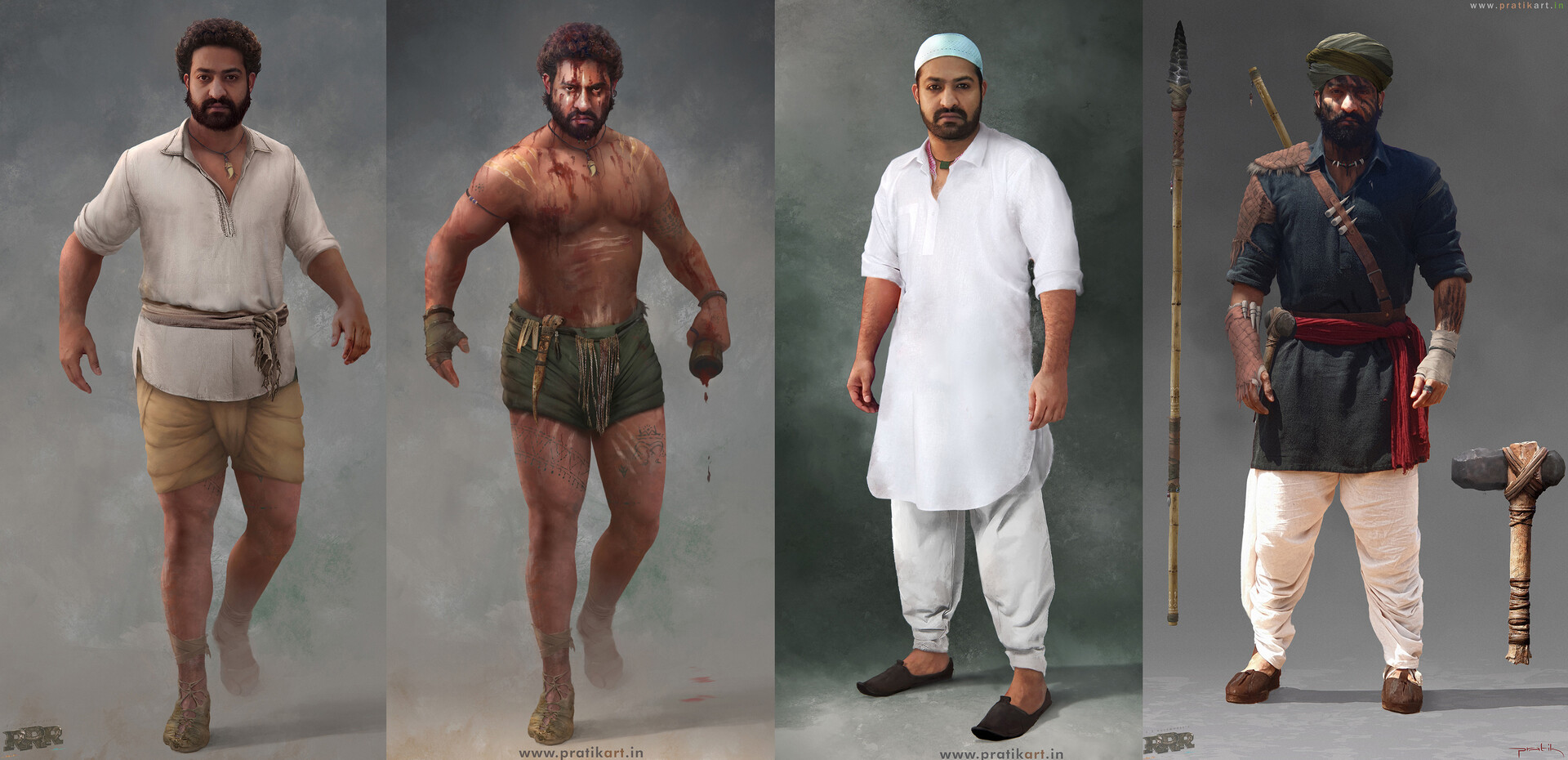 'RRR' (2022) - Character Design, Look Development and Key Frame Art by ...